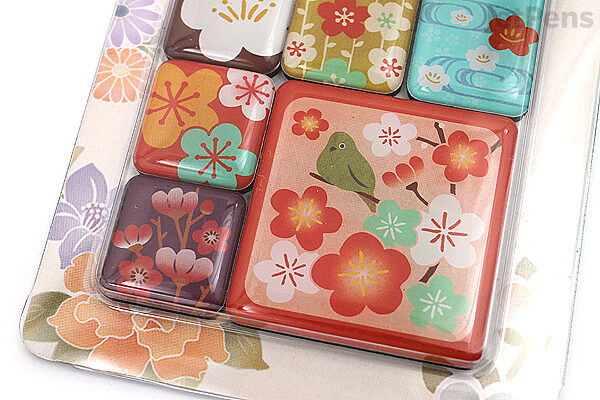 Kurochiku Japanese Pattern Magnet Ume Plum Set Of 6 Jetpens