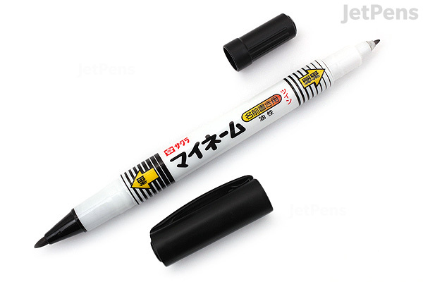 Sakura My Name Marker Double Sided Extra Fine Fine Black